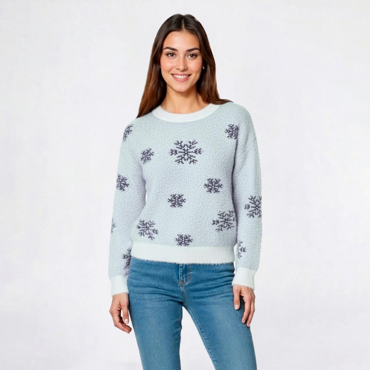 Click here for Womens Nanette Lepore Long Sleeve Pearl Snowflake... prices